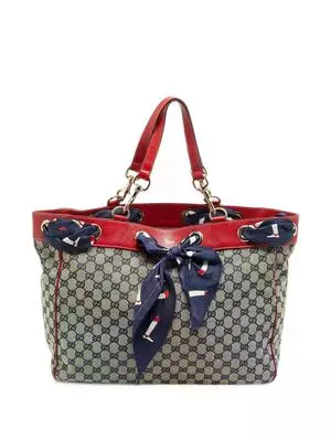 Gucci Positano Tote Bag With Printed Scarf Detail