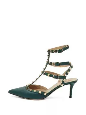 Valentino Garavani Rockstud Caged Pumps - Green