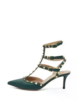 Valentino Garavani Valentino Garavani Rockstud Caged Pumps Green