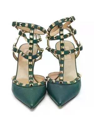 Valentino Garavani Rockstud Caged Pumps - Green