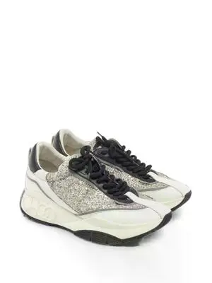 JIMMY CHOO Raine Glitter-panelled Sneakers