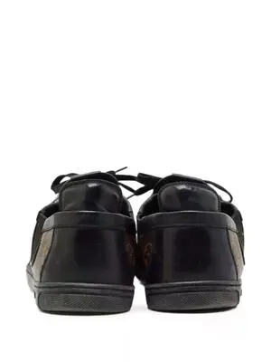 LOUIS VUITTON Monogram Canvas And Leather Lace-up Sneakers