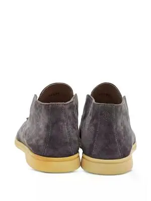 Loro Piana Open Walk Suede Desert Boots - Grey