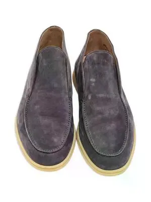 Loro Piana Open Walk Suede Desert Boots - Grey