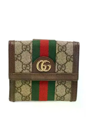 Gucci Ophidia Gg Supreme Leather-trim Wallet - Neutrals