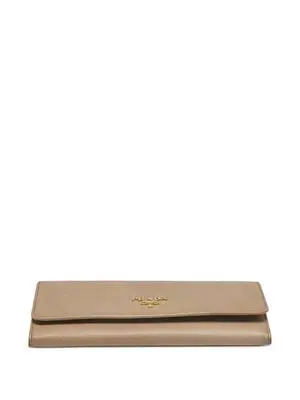 Prada Saffiano Leather Logo-plaque Continental Wallet