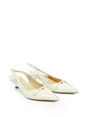 JIMMY CHOO Amita Patent Leather Slingback Pumps
