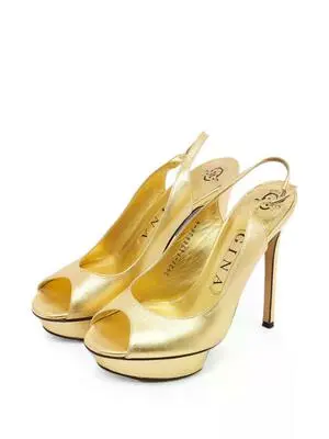 GINA Peep-toe Slingback Pumps With Platform And Stiletto Heel