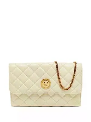 Versace La Medusa Quilted Clutch Bag - Neutrals