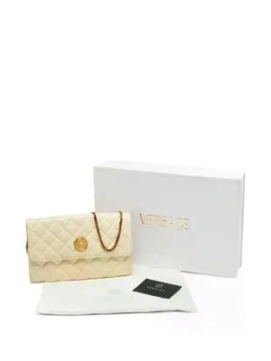 Versace La Medusa Quilted Clutch Bag - Neutrals