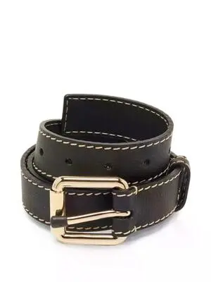 Chloé M Buckle Leather Belt