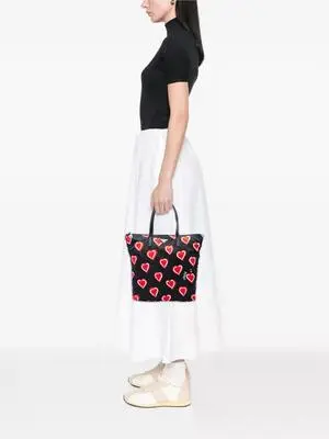 Prada 2013-2026 Tessuto Stampato Satchel - Black