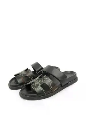 Hermès Chypre Flat Sandals With Stitch Detail