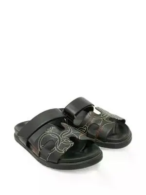 Hermès Chypre Flat Sandals With Stitch Detail