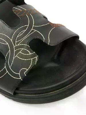 Hermès Chypre Flat Sandals With Stitch Detail