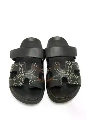 Hermès Chypre Flat Sandals With Stitch Detail