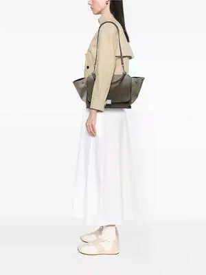 Celine 2012 Medium Calfskin And Suede Trapeze Satchel