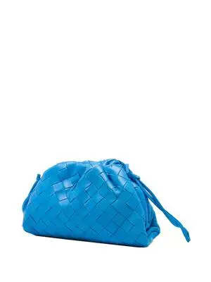 Bottega Veneta Nappa Intrecciato Mini Pouch Crossbody Bag - Blue
