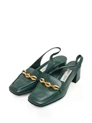 JIMMY CHOO Diamond Slingback Pumps - Green