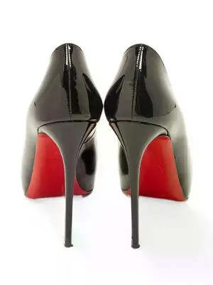 CHRISTIAN LOUBOUTIN Patent Leather Peep-toe Pumps - Black