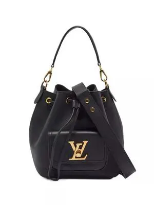 LOUIS VUITTON Lockme Drawstring Bucket Bag - Black