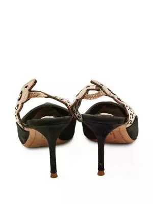 SOPHIA WEBSTER Angelo Slingback Leather Heeled Pumps