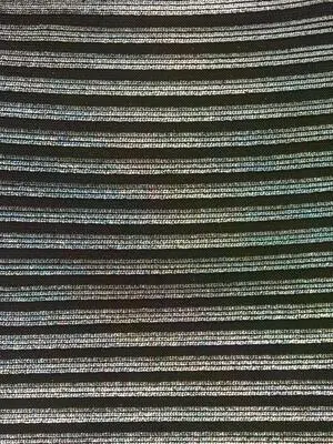 Balmain Rib Knit Horizontal Stripe Metallic Midi Skirt