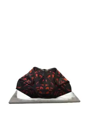 Alexander McQueen De Manta Tulip-print Clutch Bag