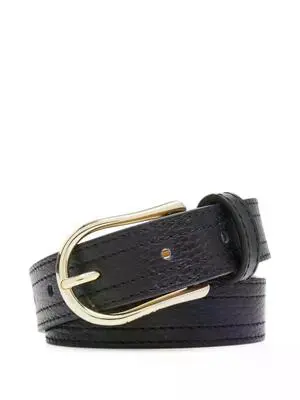 LANCEL Grained Leather Belt - Black