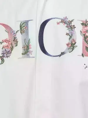 Dior Logo Embroidered Poplin Shirt