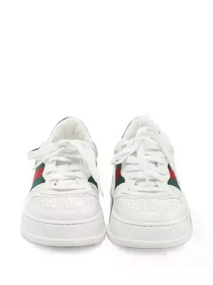 Gucci Chunky B Perforated Sneakers With Web Stripe Detail