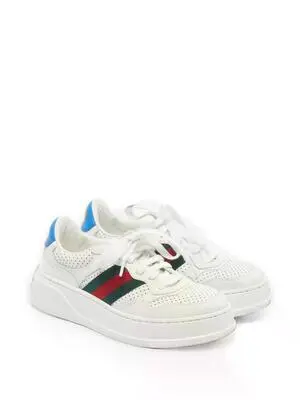 Gucci Chunky B Perforated Sneakers With Web Stripe Detail