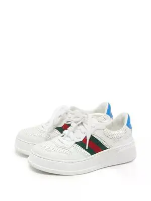 Gucci Chunky B Perforated Sneakers With Web Stripe Detail