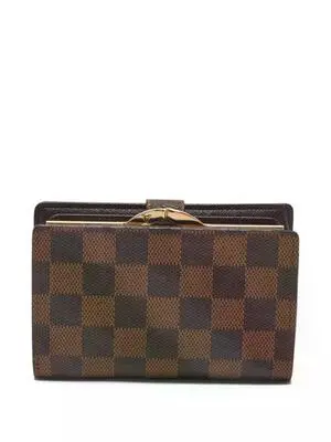 LOUIS VUITTON 2001 Damier Ebene Portefeuille Viennois Wallet - Brown