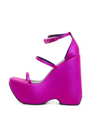 Versace Medusa Platform Wedge Sandals