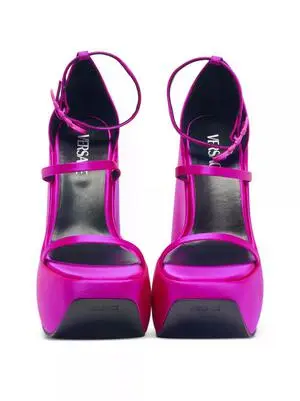 Versace Medusa Platform Wedge Sandals - Pink