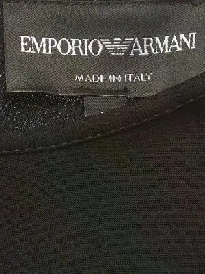 Emporio Armani Herringbone Lace-trim Midi Dress