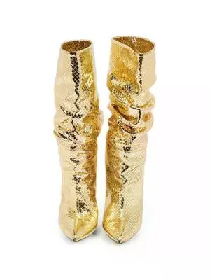 Paris Texas Python-embossed Mid-calf Boots