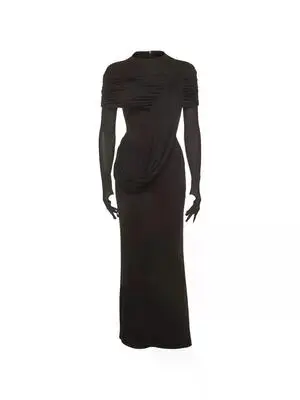 CHATS BY C.DAM Draped Jersey Maxi Dress