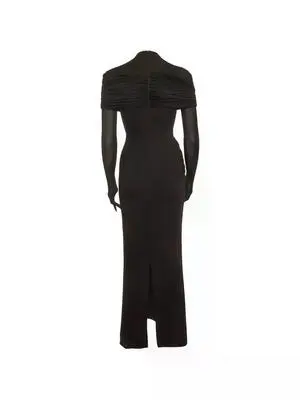 CHATS BY C.DAM Draped Jersey Maxi Dress