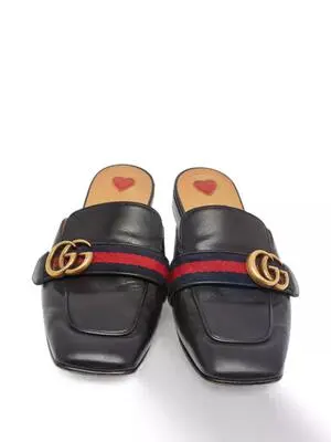 Gucci Peyton Web Stripe Flat Mules