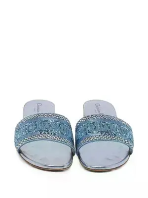 Dior Dway Crystal Embellished Slides