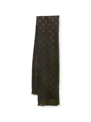 LOUIS VUITTON Monogram So Shine Shawl - Black