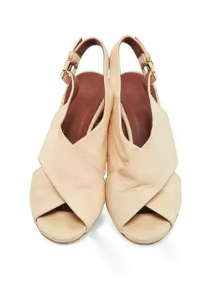Loro Piana Crossover Slingback Sandals