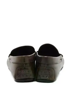 TOD'S Leather Gommino Penny Loafers - Brown