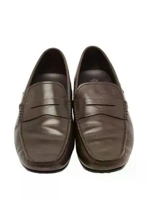 TOD'S Leather Gommino Penny Loafers - Brown