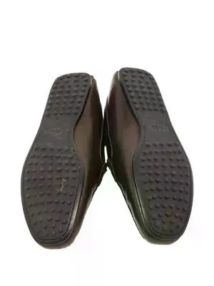 TOD'S Leather Gommino Penny Loafers - Brown