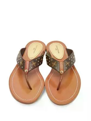 LOUIS VUITTON Monogram Sunny Thong Sandals - Brown