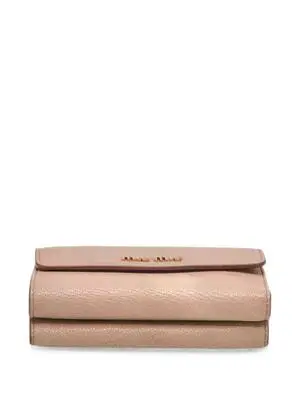 Miu Miu Logo-plaque Trifold Wallet