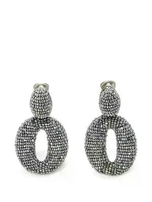 Oscar De La Renta Silver Tone Earrings